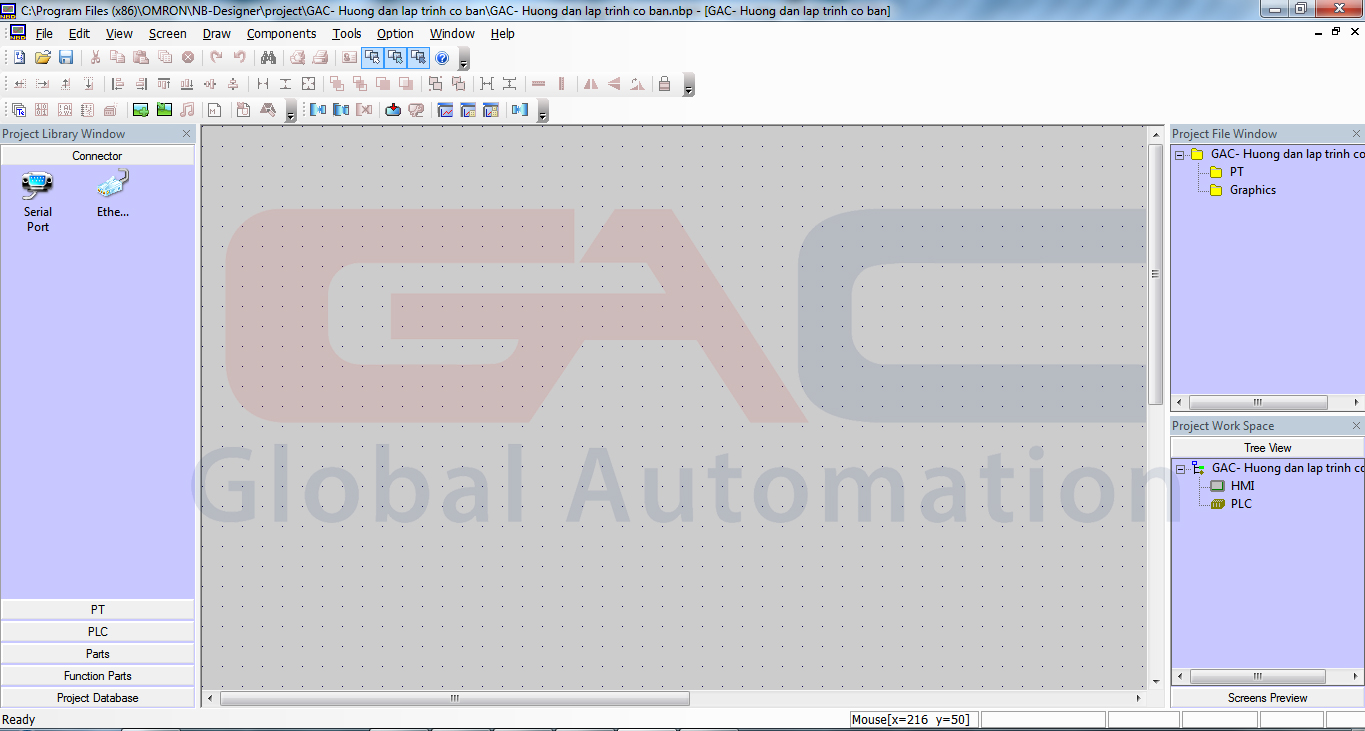 Hướng dẫn kết nối HMI Omron với PLC Mitsubishi - Tự Động Hoá Toàn Cầu