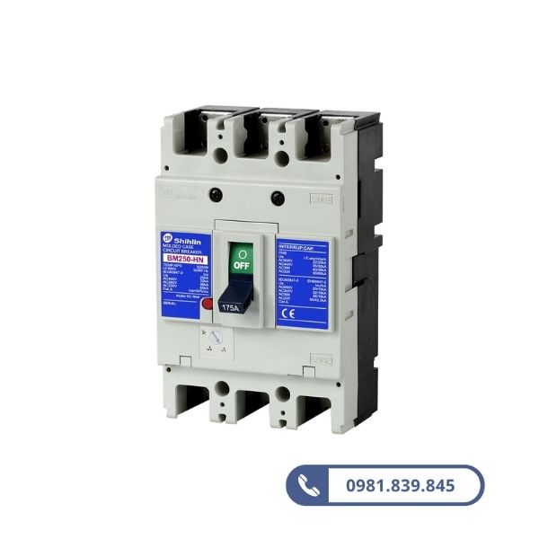 Aptomat khối lớn MCCB Shihlin BM 250-HTA 3P 250A 50kA - Tự Động Hoá Toàn Cầu