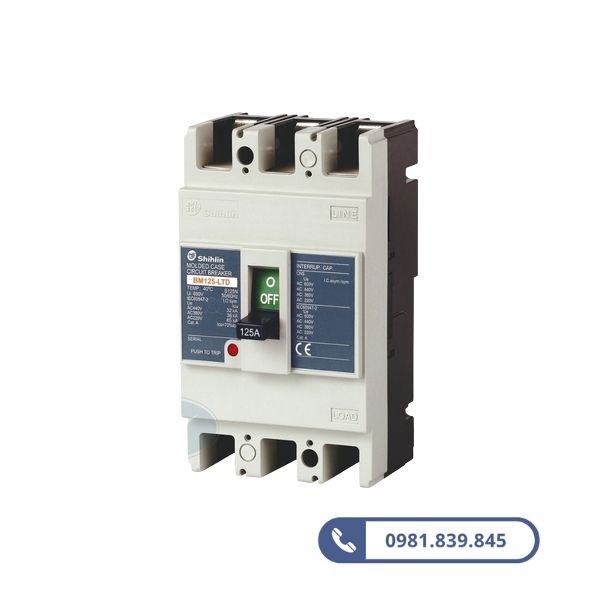 Aptomat tự động MCCB Shihlin BM 125-LTD 3P 30A 36kA - Tự Động Hoá Toàn Cầu