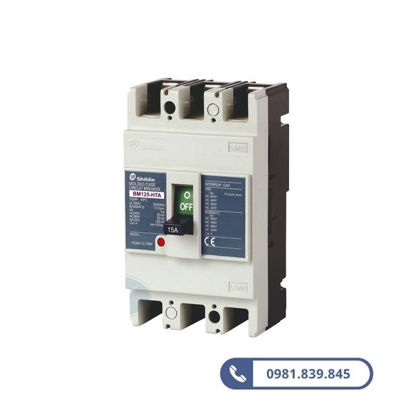 Cầu dao bảo vệ động cơ MCCB Shihlin BM 125-HTA 3P 70A 50kA - Tự Động Hoá Toàn Cầu